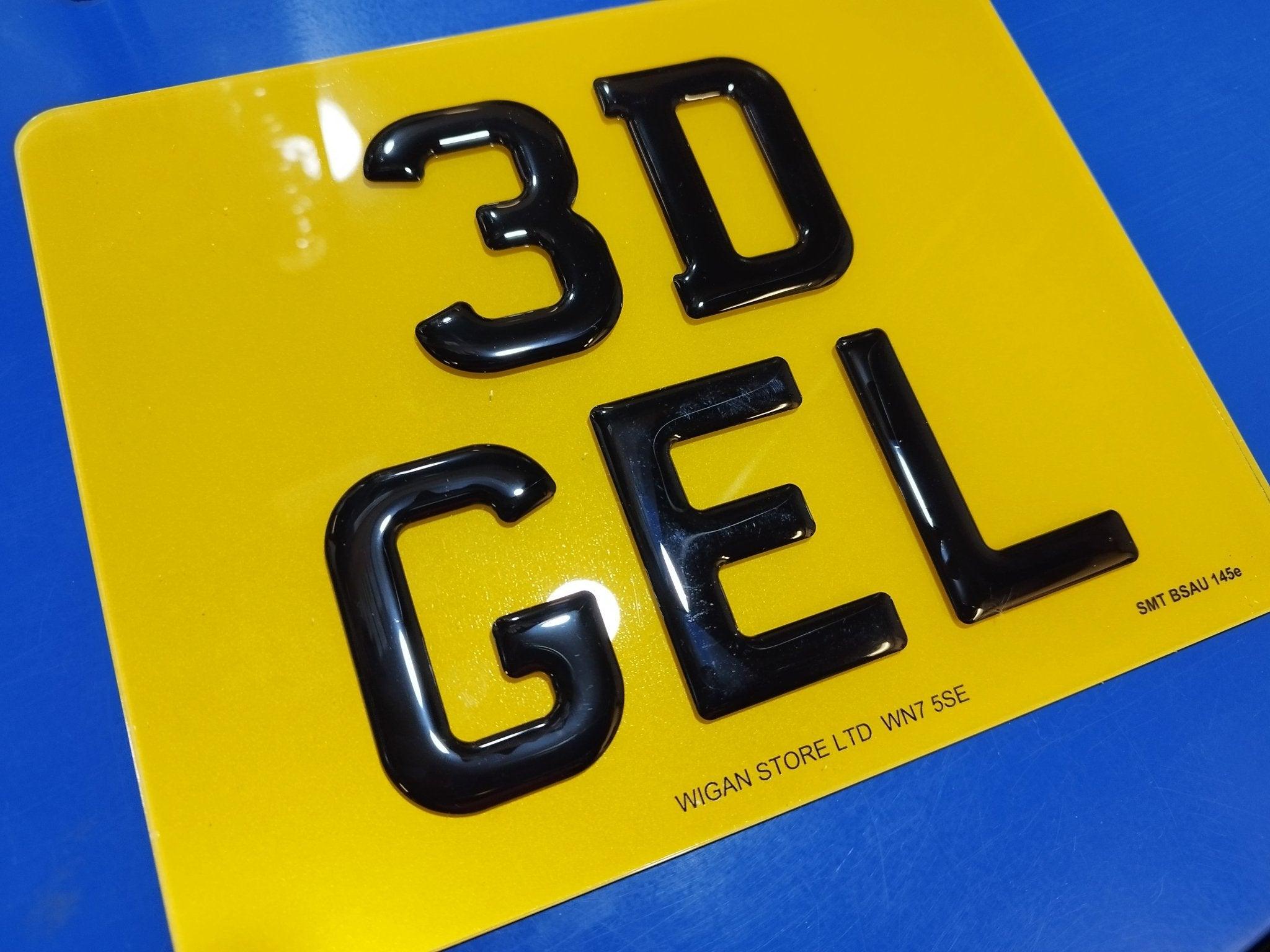 3D GEL 9inch x 7inch MOTORBIKE NUMBER PLATE 100% MOT AND ROAD LEGAL ...