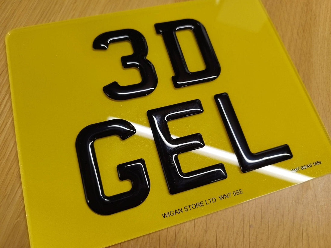 3D GEL 9inch x 7inch MOTORBIKE NUMBER PLATE 100% MOT AND ROAD LEGAL ...