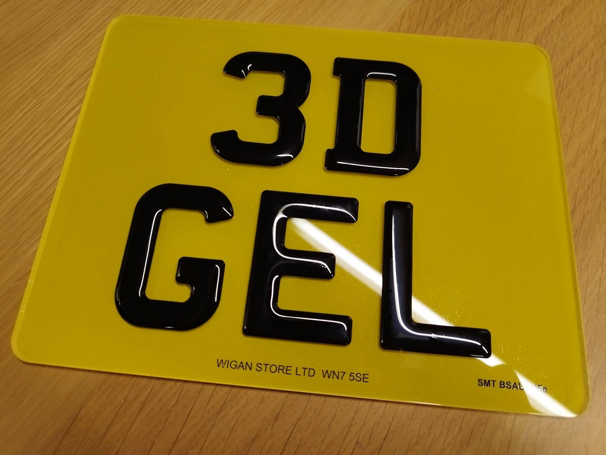 3D GEL 9inch x 7inch MOTORBIKE NUMBER PLATE 100% MOT AND ROAD LEGAL ...