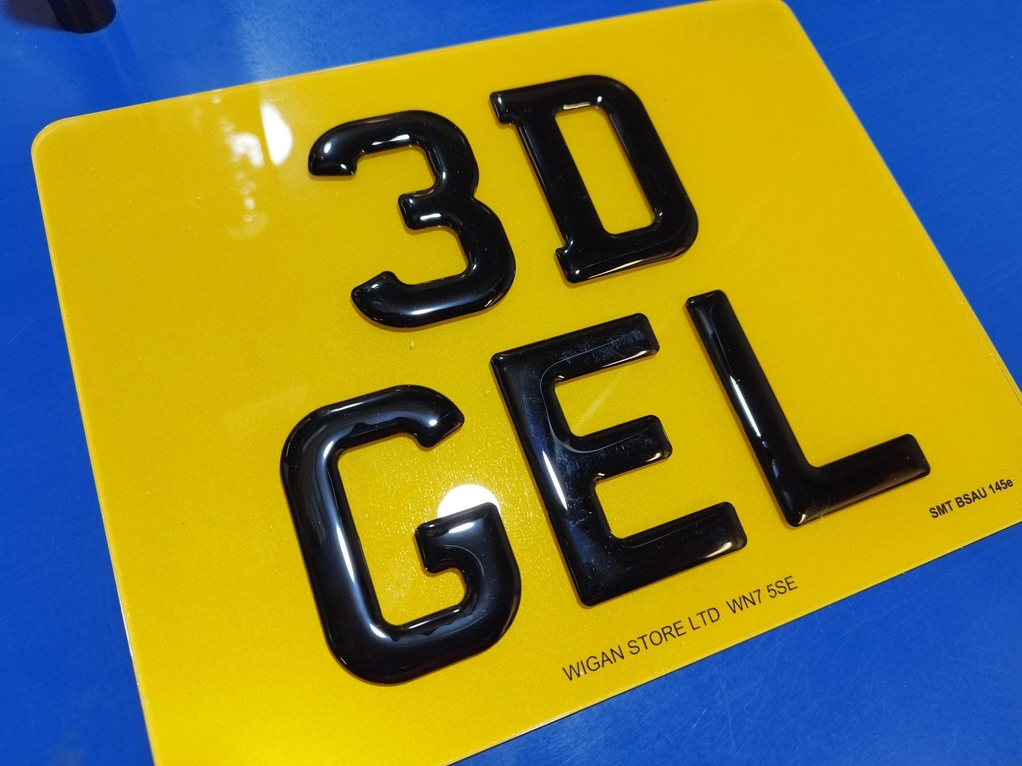 3D GEL 9inch x 7inch MOTORBIKE NUMBER PLATE 100% MOT AND ROAD LEGAL ...