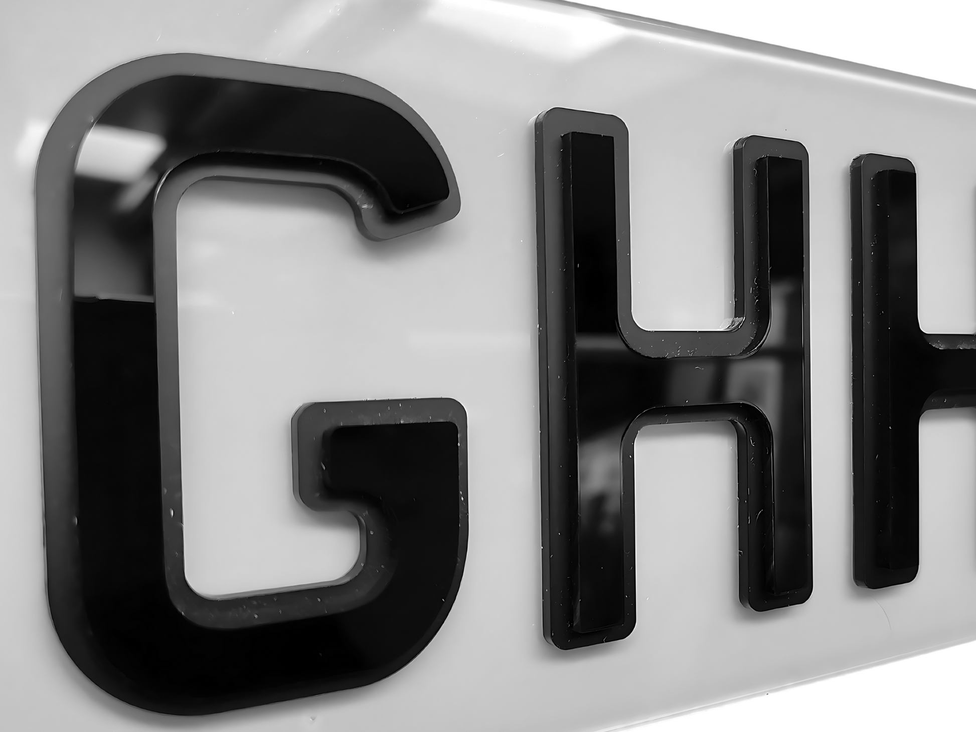 HEX/ Lambo Road Legal Number Plate in Matte Lower Gloss Upper Pyramid ...