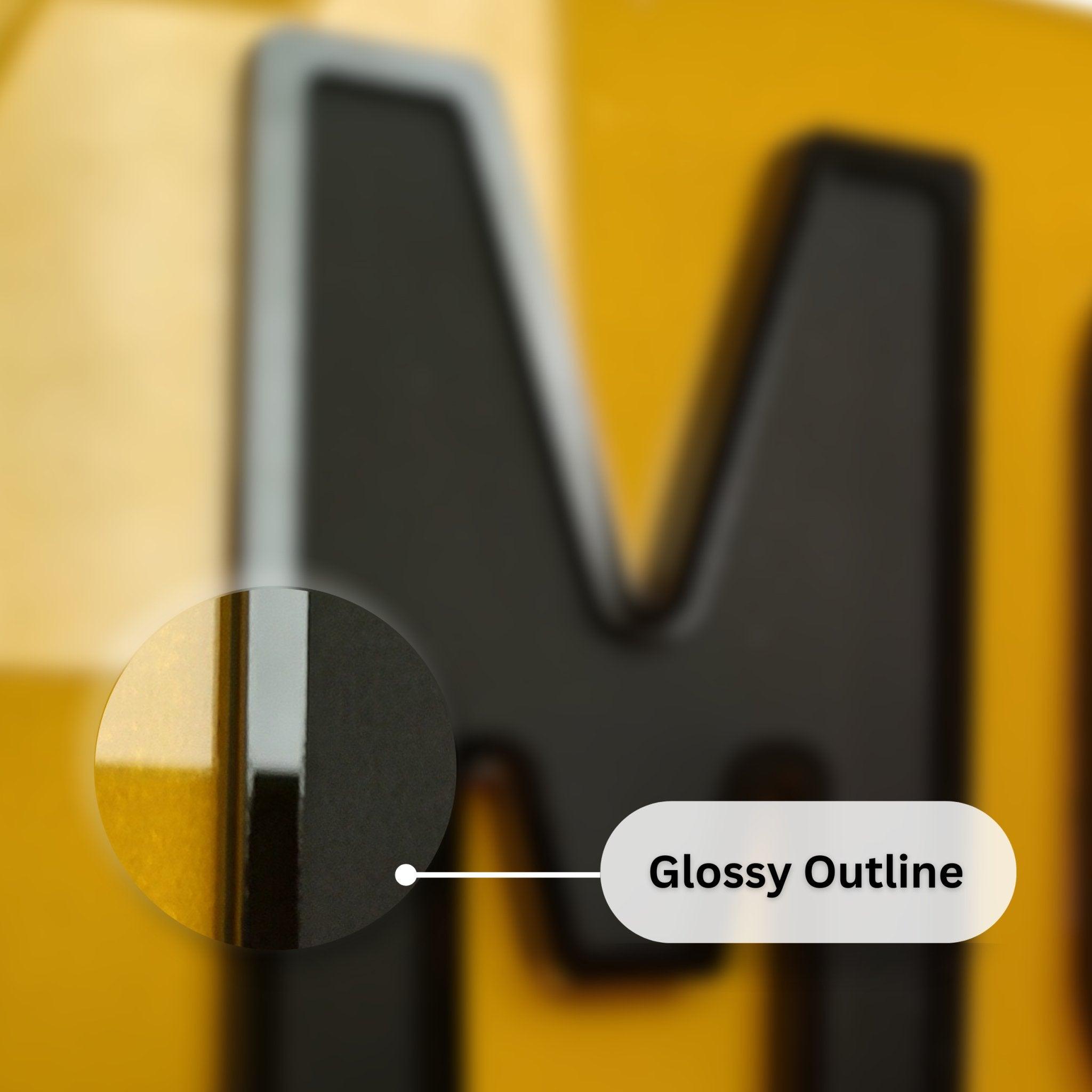 Pair of 4D MATTE and Glossy GHOST Outline Acrylic Number Plates, Road ...