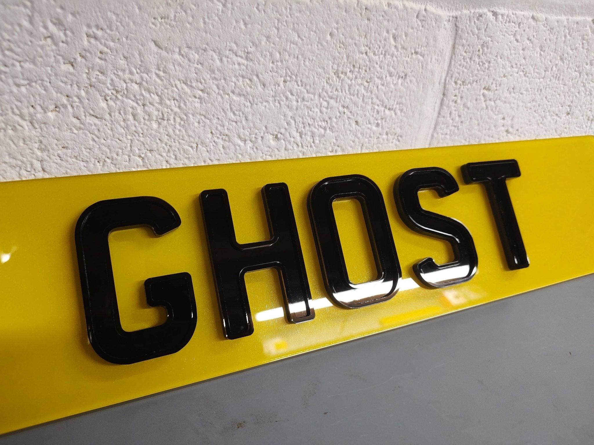 SET of 4D GHOST Outline 350 Acrylic Number Plate Letters – Leigh Number ...