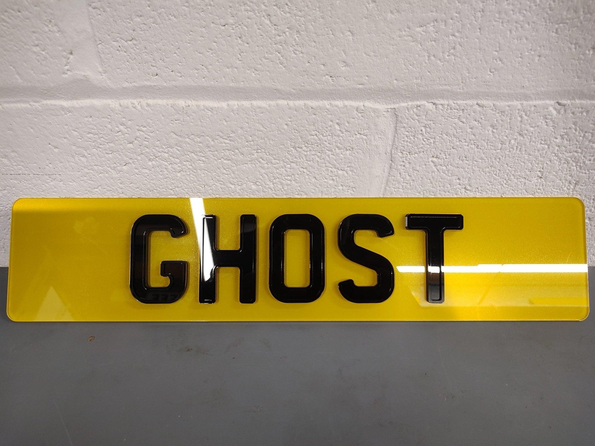 Set of Ghost Number Plates – Leigh Number Plates